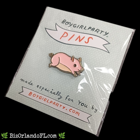 Hand Crafted | Jewelry | Enamel Pins Pink And Cream Pig Enamel Pin ...